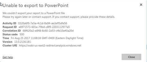 Export To Powerpoint Fails With Error Microsoft Fabric Community