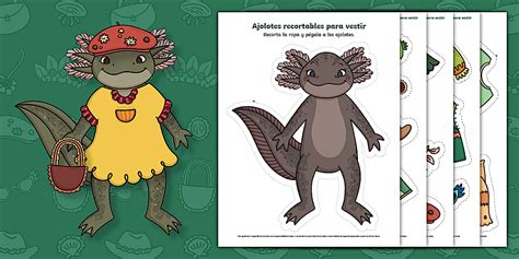Ajolotes Recortables Para Vestir Teacher Made Twinkl