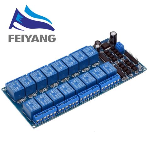 Mô đun Rơle 12v 16 Kênh Cho Arduino Arm Pic Avr Dsp Tấm Rơle điện Tử
