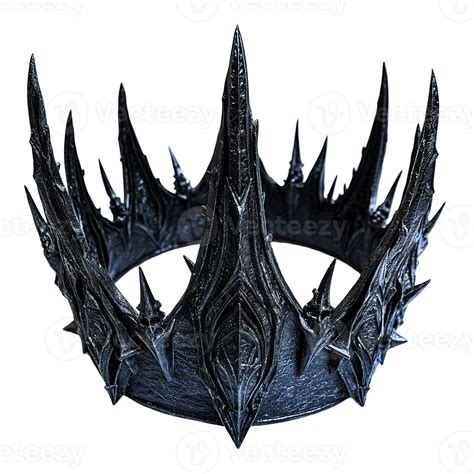 A Dark Ornamented Crown With Sharp Points And Intricate Details