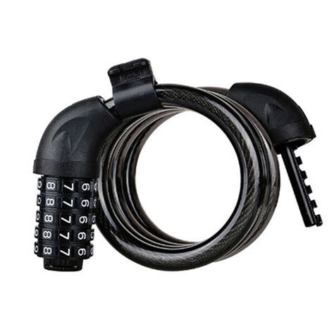 Candado Para Bicicleta Con Cable De Acero Color Negro