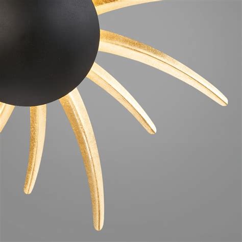 FISCHER HONSEL Sol LED Wandleuchte Schwarz Gold 30545 REUTER