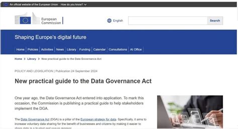 欧盟发布《数据治理法案》指导文件，含非个人数据跨境与收费利用原则解读 安全内参 决策者的网络安全知识库
