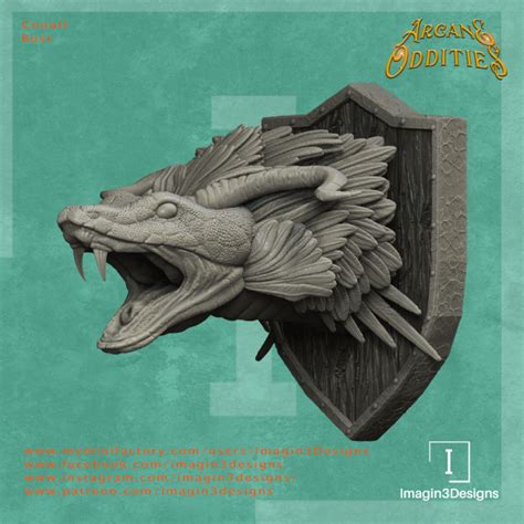 3d Printable Couatl Bust By Imagin3designs