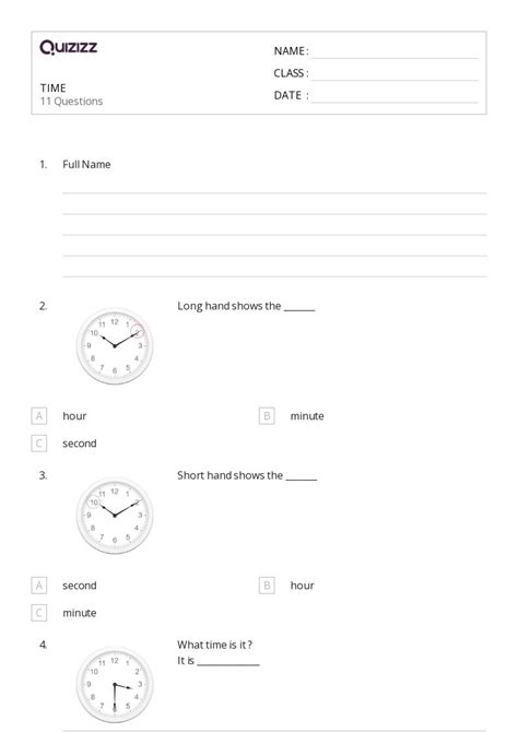50 Time To The Quarter Hour Worksheets For 5th Class On Quizizz Free