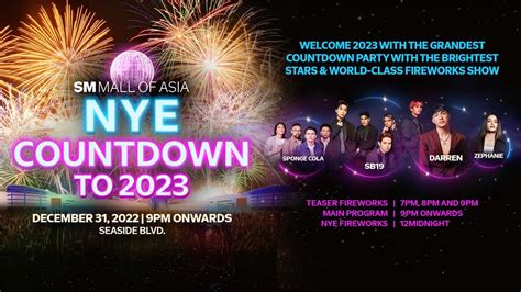 Welcome 2023 With A Bang At The Sm Moa Nye Countdown Party
