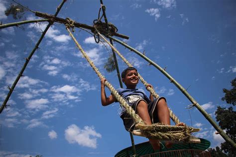 Swinging On A Dashain Swing Photo Feature Nepal Live Today