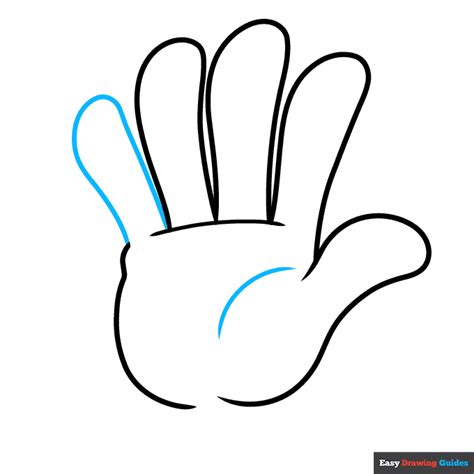 How To Draw A Cartoon Hand Really Easy Drawing Tutorial