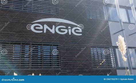 Engie Logo Sign And Brand Text On Panel Signboard French Electric Utility Company Editorial