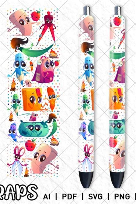 School Pen Wrap Epoxy Pen Wraps Pen Wrap Png Pen Wrap Svg Teacher