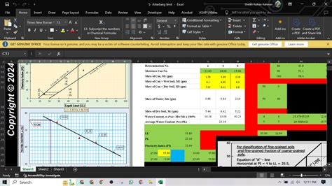 Atterberg Limit In Excel Draftter