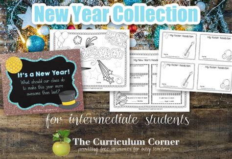 New Years Resolutions And Goal Setting The Curriculum Corner 4 5 6