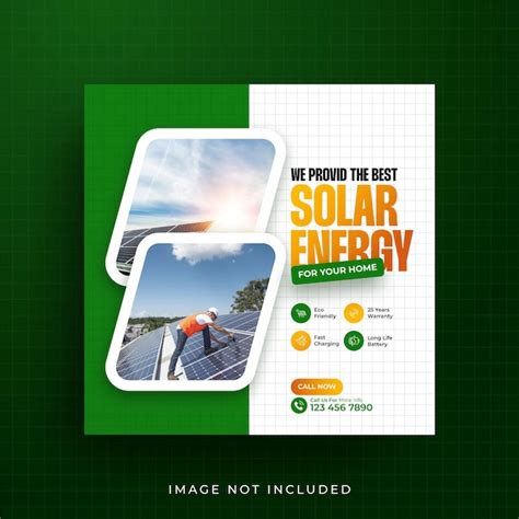 Premium Vector Solar Energy Panel Social Media Template