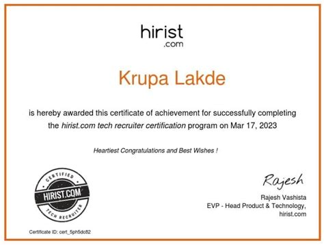 Krupa Lakde On Linkedin Recruitmentsolutions Techrecruitercertified