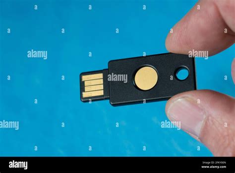USB Stick With A Secret Key To Access Encrypted Files Stock Photo Alamy