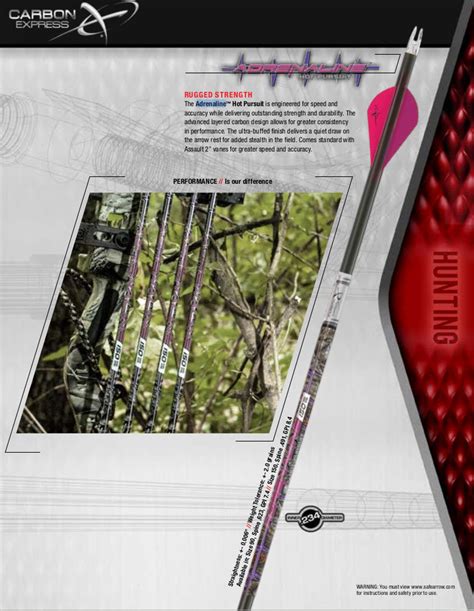 Sageata Carbon Carbon Express Adrenaline Hot Pursuit Set 6 Bucati