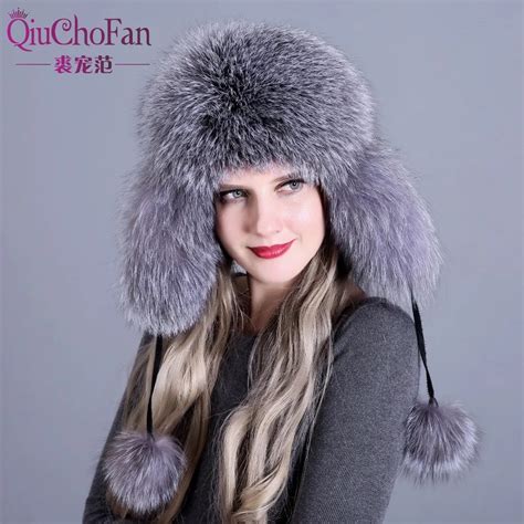 Buy Fur Hat For Women Natural Raccoon Fox Fur Russian