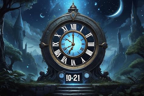 Premium Photo Magical Countdown Clock Striking Midnight