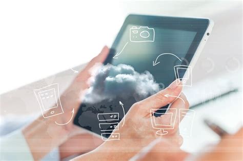 Premium Photo Digital Iot Tablet Transformation Ar Futuristic Interface