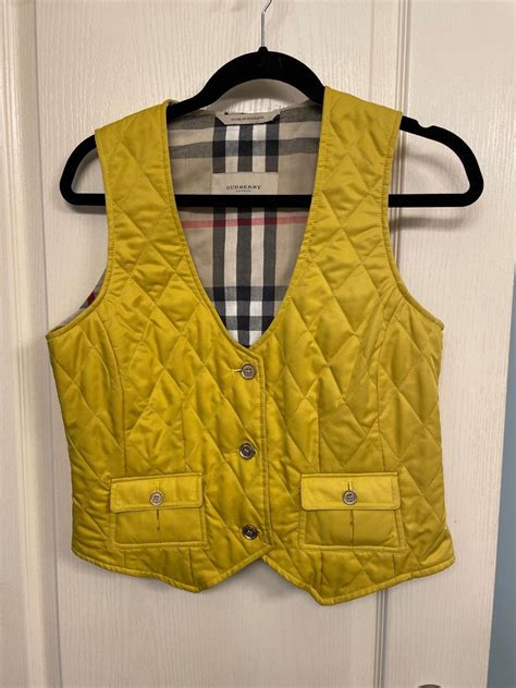 Burberry Chartreuse Quilted Vest