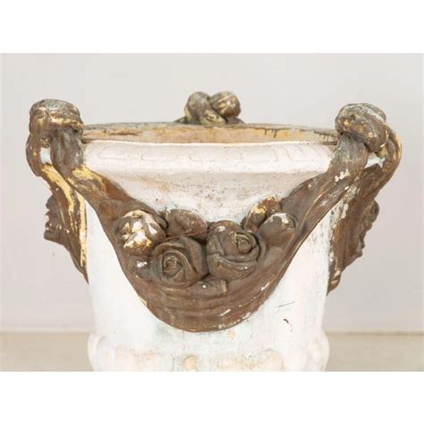 Pair Composite Terracotta Rococo Italian Urns Mid 20th C Chairish