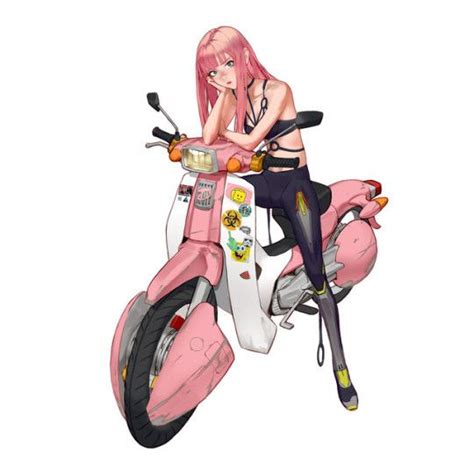 The Art Showcase Anime Motorcycle Character Design Concept Art