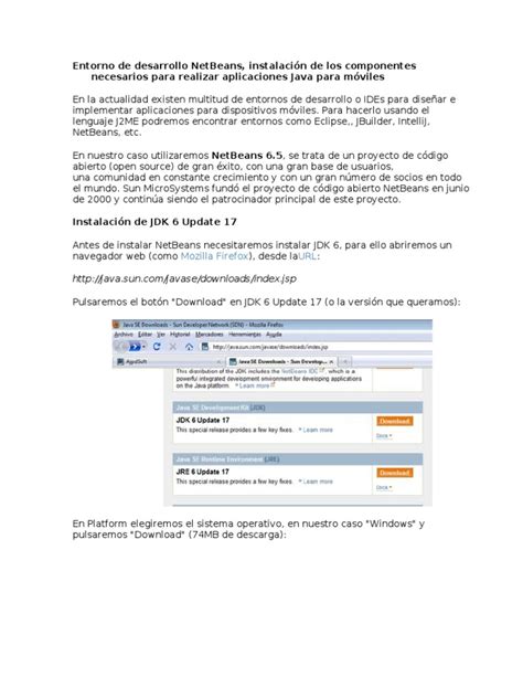 j2me y netbeans pdf frijoles netos aplicaciones y software
