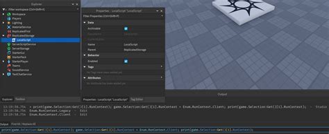 localscripts should show the runcontext property as a readonly value in