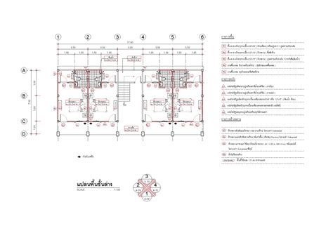 แบบห้องเช่า2ชั้นทรงหลังคาปั้นหยา Blueprint 0016 Thaidrawing