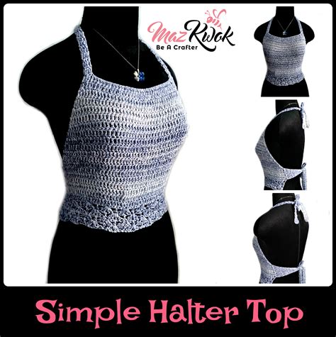 Crochet Simple Halter Top Halter Top Free Crochet Pattern Crochet