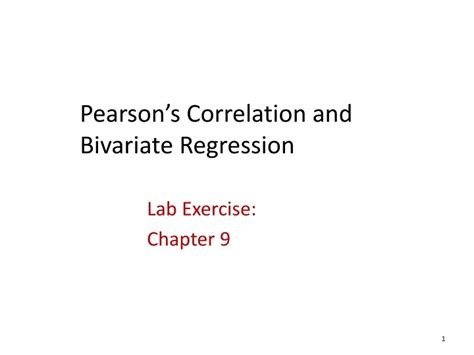 Ppt Pearsons Correlation And Bivariate Regression Powerpoint