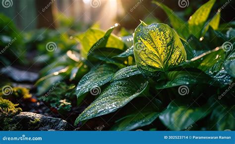 Hosta Leaf Stock Illustration Illustration Of Botanical 302523714