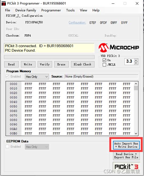 【pic18单片机学习笔记】一、程序的烧录pic18烧录 Csdn博客