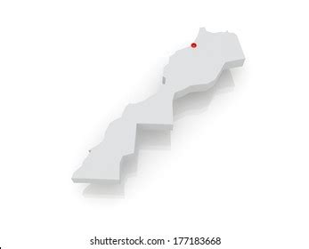 Carte Du Maroc 3d Illustration De Stock 177183668 Shutterstock