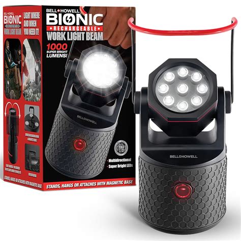 Bell And Howell Bionic Rechargeable Flashlight Work Light Camping