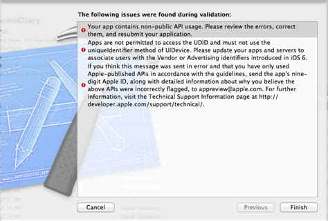 Iphone How To Find Out The Private Api In My Xcode Project Stack