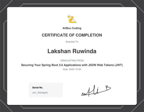 Finished Spring Security With Jwt Course Lakshan Ruwinda Posted On The Topic Linkedin