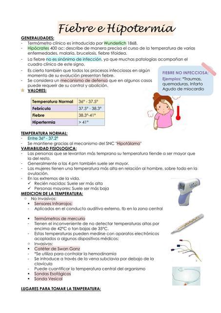 Fiebre E Hipotermia Anahi Adriana Coria Ardaya UDocz