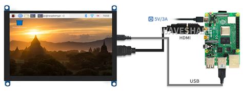 Buy Waveshare 5inch HDMI LCD H 800x480 Capacitive Touch Online In India At HUBTRONICS