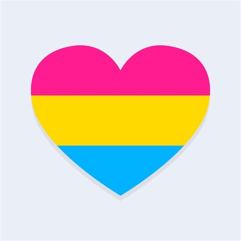 Bandera Pansexual En Forma De Corazón Vector Gratis