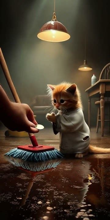 낡은 비행기 장난감을 가지고 놀았다고 조롱당하는 불쌍한 새끼 고양이 😿 ️ Cat Sad Cartoon Youtube