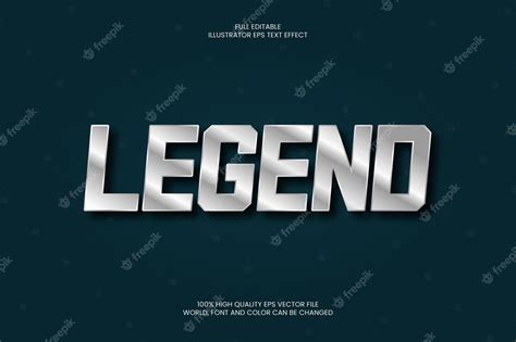 범례 스타일 일러스트레이터 텍스트 효과 프리미엄 벡터