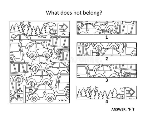 Ars And Trucks On The Road Visual Puzzle Or Picture Riddle What Does