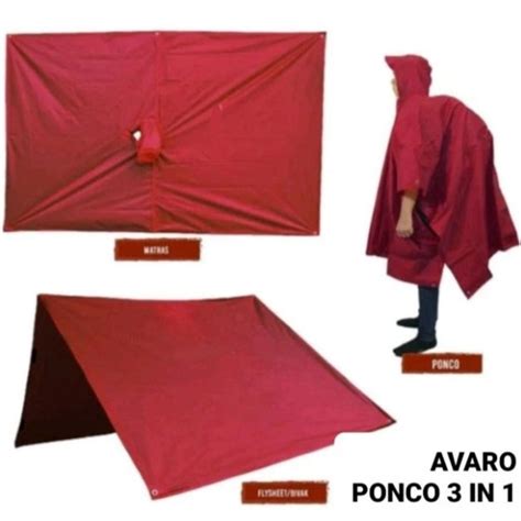 Jual Avaro Jas Hujan Gunung Bahan Parasut Tebal Untuk Tenda Dan Matras Hitam Kota Bekasi