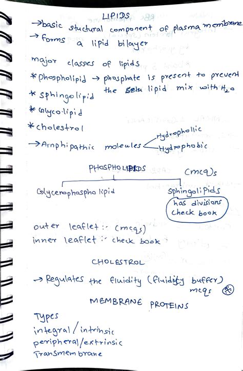 SOLUTION Biochemistry Lipids Chapter An Overview Quick Revision Notes Studypool