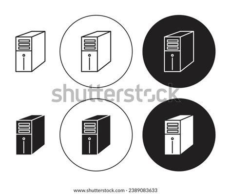 Computer Case Vector Illustration Set Ui Stock Vector Royalty Free 2389083633 Shutterstock