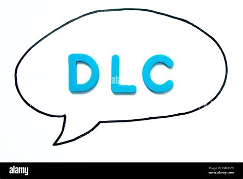 Alphabet Letter With Word DLC Abbreviation Of Downloadable Content In Black Line Hand Drawing