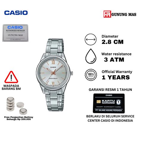 Jual Casio Ltp V005d 7b2udf Jam Tangan 100 Original Shopee Indonesia