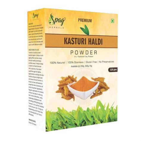 Spag Herbals Organic Kasthuri Turmeric Haldi Powder For Skin Whitening
