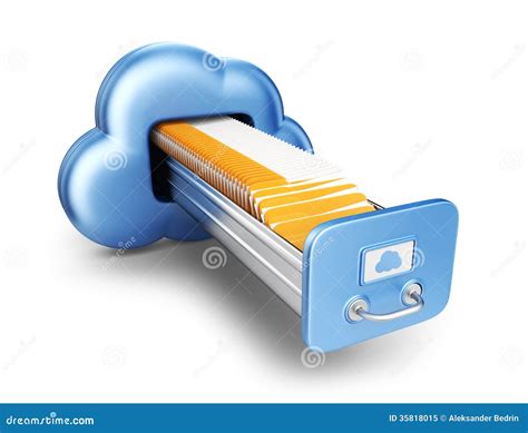 Data Storage Cloud Computing Concept 3d Icon Isolated Royalty Free